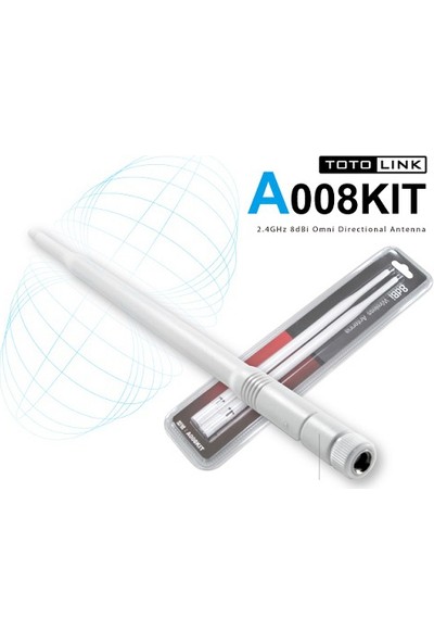 Totolınk 8Dbi 2.4Ghz A008Kit Indoor 360° Omni 2 Anten