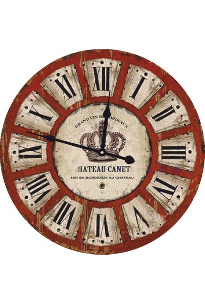 Markakanvas Badem Ağacı Ahşap Duvar Saati Markakanvas Badem Ağacı Ahşap Duvar Saati