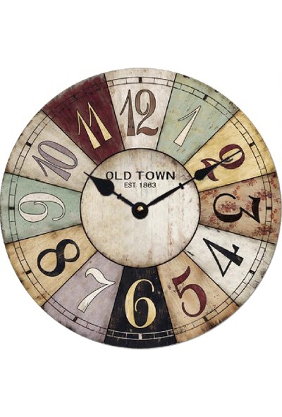Markakanvas Ahşap Yuvarlak Duvar Saati