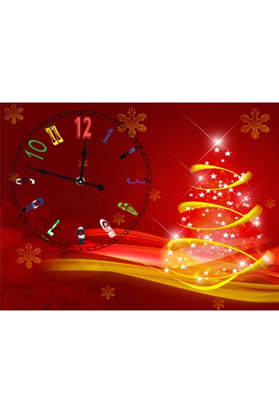 Markakanvas Ahşap Yeniyıl Duvar Saati