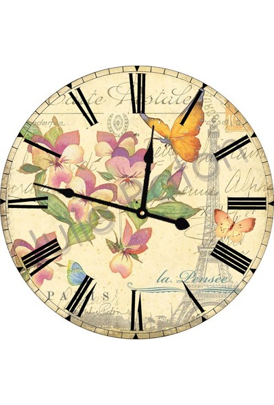 Markakanvas Ahşap Yuvarlak Duvar Saati