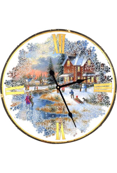 Markakanvas Ahşap Yuvarlak Duvar Saati Markakanvas Ahşap Yuvarlak Duvar Saati