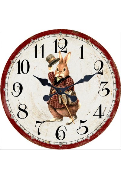 Markakanvas Ahşap Yuvarlak Duvar Saati