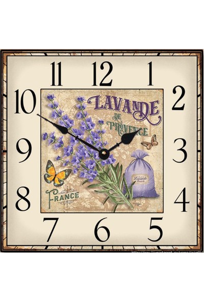 Markakanvas Ahşap Kare Duvar Saati