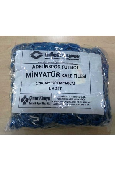 adelinspor Minyatür Kale Filesi 120/150/ 60Cm 10*10 Göz 2,5 Mm Renkli İp adelinspor Minyatür Kale Filesi 120/150/ 60Cm 10*10 Göz 2,5 Mm Renkli İp