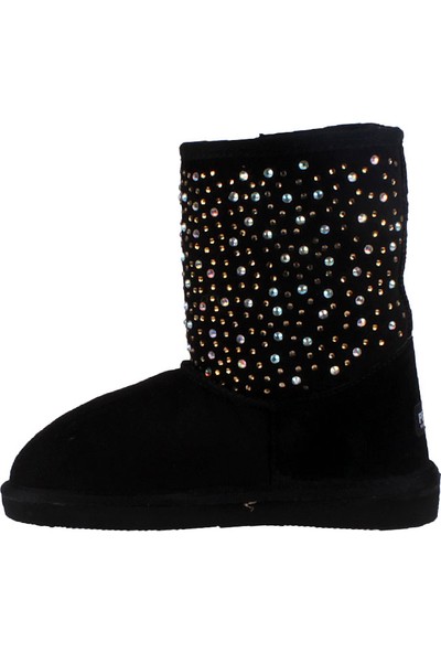 Pegia Black Suede 121005 Kız Çocuk Çizme Siyah