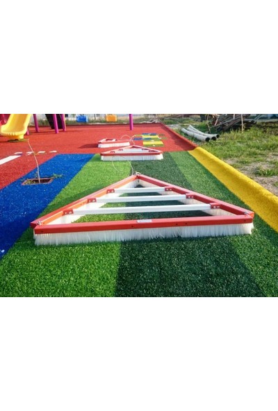adelinspor Halı Kumlama Granül Fırçası 150 Cm Üçlü Üçgen Demonte Halatlı