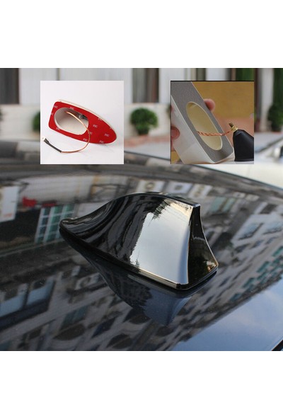 NKT Her Araca Uygun Köpek Balığı Balina Tavan Anten Universal Siyah