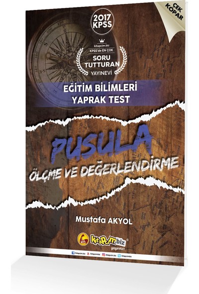 Kitapcim.Biz Yayınları 2017 Kpss Pusula Ölçme Değerlendirme Çek Kopar Yaprak Test