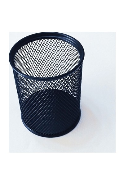 Gıpta Metal Masa Seti Tel Yuvarlak Kalemlik Siyah