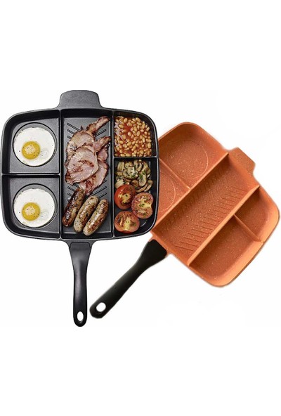 Smart Tava 5 Bölmeli Tava Siyah Smart Tava 5 Bölmeli Tava Siyah