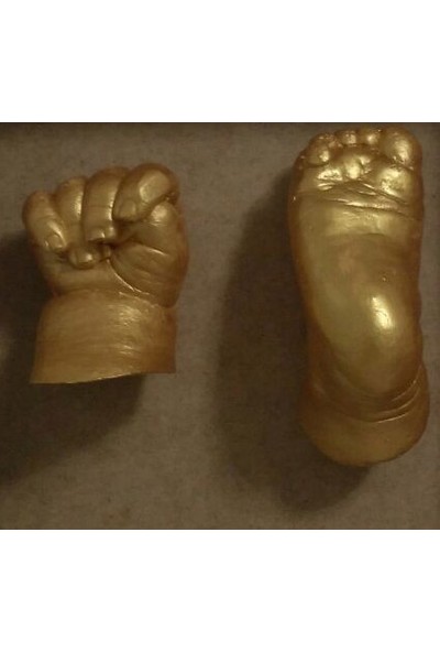 Küçük İzler Aljinat ile 3 Boyutlu Bebek El-Ayak İzi Heykeli Kalıp Seti Küçük İzler Aljinat ile 3 Boyutlu Bebek El-Ayak İzi Heykeli Kalıp Seti