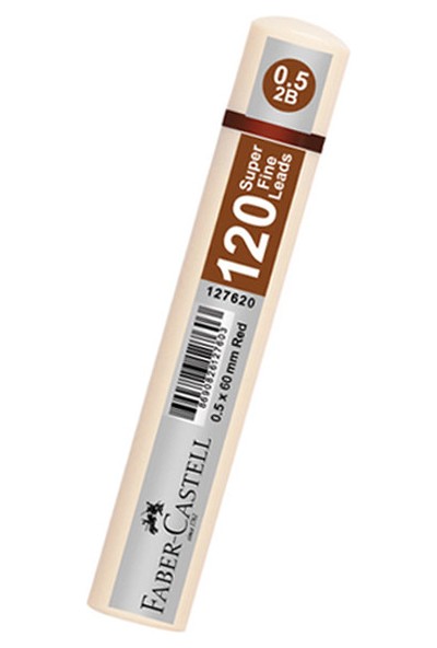 Faber-Castell GRIP Min 0.5 2B 60mm, 120li Beyaz Tüp