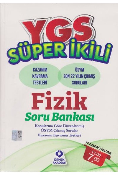 Ygs Süper İkili Fizik Soru Bankası Örnek Akademi Yayınları