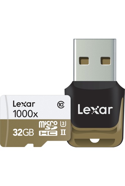 Lexar 32GB 1000X MicroSDHC High Speed Hafıza Kartı + Reader Class10 U3 (LSDMI32GCBEU1000R) Lexar 32GB 1000X MicroSDHC High Speed Hafıza Kartı + Reader Class10 U3 (LSDMI32GCBEU1000R)