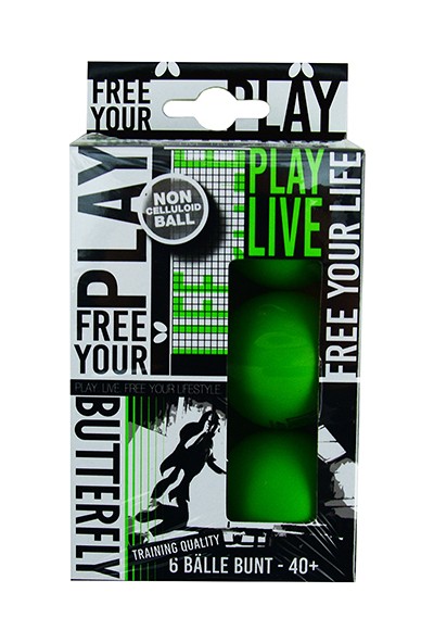 Butterfly 85215 Free Your Style 6 Lı Antrenman Topu Yeşil