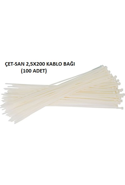 Çetsan 2,5X200 Kablo Bağı Çetsan 2,5X200 Kablo Bağı