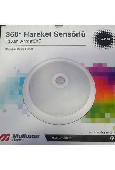 Mutlusan 360 Derece Hareket Sensörlü Tavan Armatürü Mutlusan 360 Derece Hareket Sensörlü Tavan Armatürü