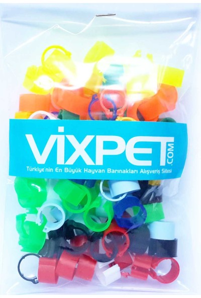 Vixpet Güvercin Ayak Klipsi Renkli 100'lü Paket Vixpet Güvercin Ayak Klipsi Renkli 100'lü Paket