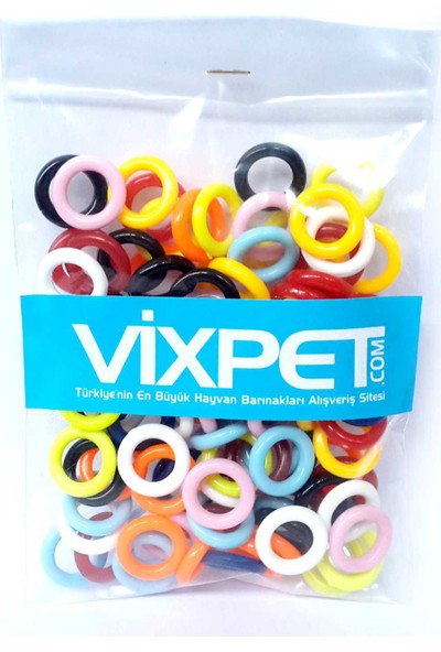 Vixpet Güvercin Ayak Halkası Renkli 100'lü Paket Vixpet Güvercin Ayak Halkası Renkli 100'lü Paket