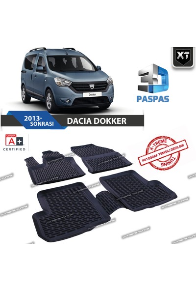 Xt Dacia Dokker 2013- Sonrası 3D Havuzlu Paspas Xt Dacia Dokker 2013- Sonrası 3D Havuzlu Paspas