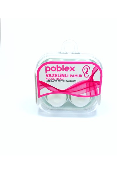 Poblex Vazelinli Pamuk Kulak Tıkacı - Kulak Koruyucu Tıpası 4'lü Poblex Vazelinli Pamuk Kulak Tıkacı - Kulak Koruyucu Tıpası 4'lü