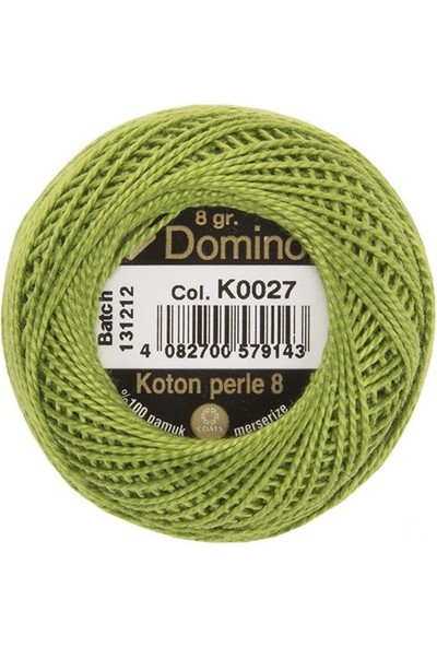 Coats Domino Koton Perle No:8 Nakış İpi K0027 Coats Domino Koton Perle No:8 Nakış İpi K0027