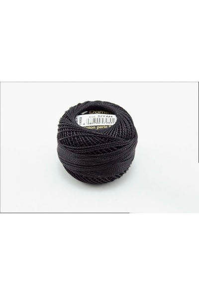 Coats Domino Koton Perle No:8 Nakış İpi Siyah Coats Domino Koton Perle No:8 Nakış İpi Siyah