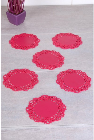 Queen'S Kitchen 6 Adet Dantel Silikon Bardak Altlığı Queen'S Kitchen 6 Adet Dantel Silikon Bardak Altlığı