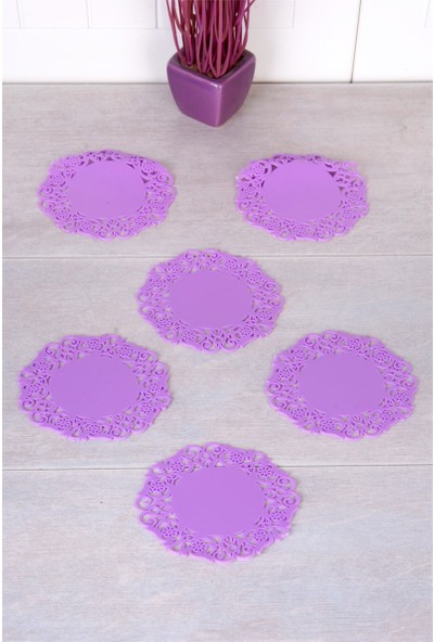 Queen'S Kitchen 6 Adet Dantel Silikon Bardak Altlığı Queen'S Kitchen 6 Adet Dantel Silikon Bardak Altlığı