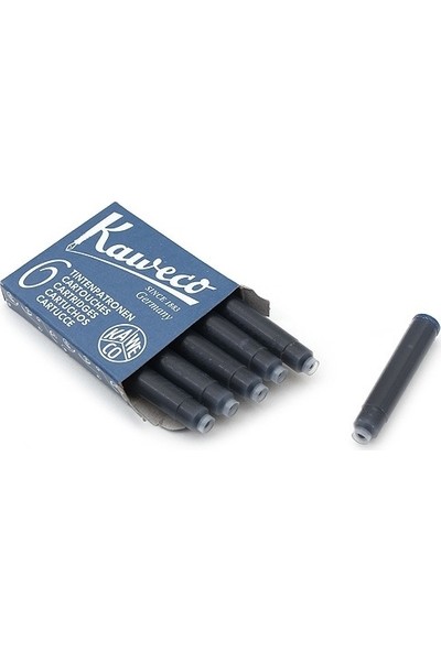 Kaweco Kartuş 6Lı Mavi/Siyah 10000258