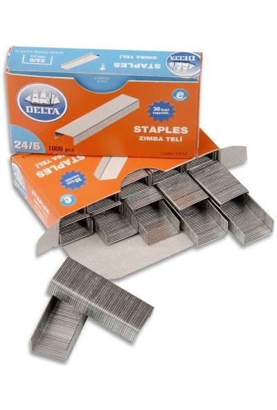 Delta 24 - 6 Zımba Teli Beyaz 1000'li Delta 24 - 6 Zımba Teli Beyaz 1000'li