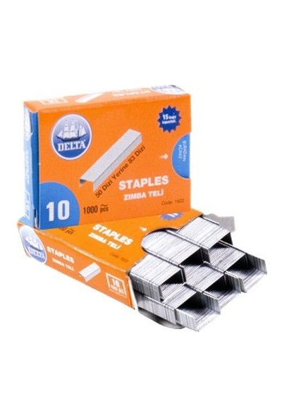 Delta No:10 Zımba Teli Beyaz 1000'li Delta No:10 Zımba Teli Beyaz 1000'li