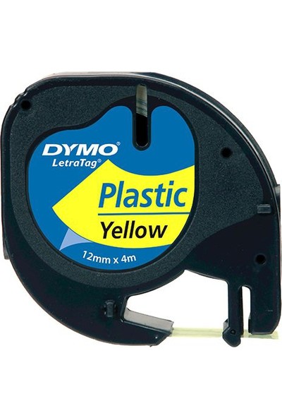 Dymo Şerit Let.Plastik 12Mmx4M Sarı 721620 59423
