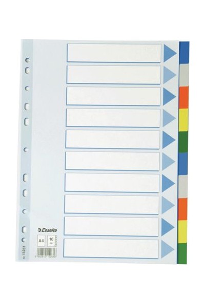 Esselte Seperator A4 10 Renkli Esselte Seperator A4 10 Renkli
