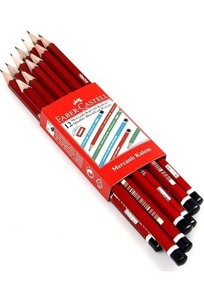 Faber-Castell Köşeli Mercanlı Kurşun Kalem 12'li Faber-Castell Köşeli Mercanlı Kurşun Kalem 12'li