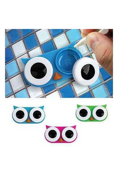 Kikkerland Owl Contact Lens Case - Baykuş Lens Kabı Yeşil