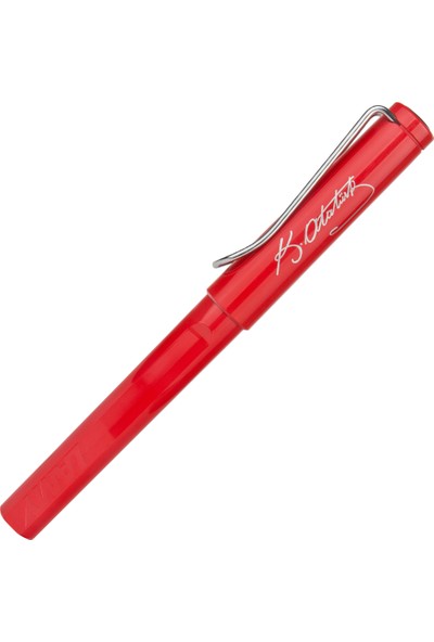 Lamy Safari 16A-M Parlak Kırmızı Mustafa Kemal Atatürk İmzalı Dolma Kalem Lamy Safari 16A-M Parlak Kırmızı Mustafa Kemal Atatürk İmzalı Dolma Kalem