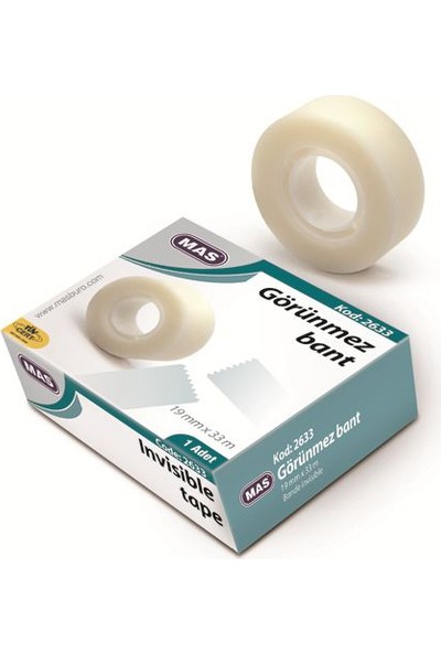 Mas 2633 Görünmez Bant 19 Mm x 33 Mt