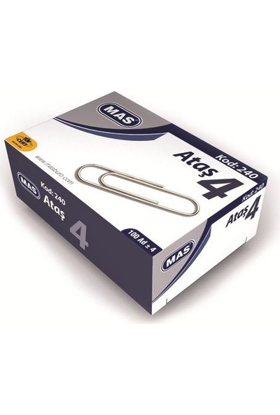 Mas 240 Nikel Kaplı Ataş No:4 (100'lü) Mas 240 Nikel Kaplı Ataş No:4 (100'lü)