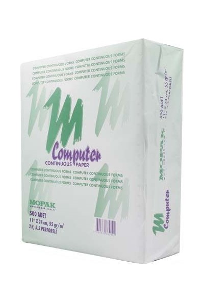 Mopak Sürekli Form 11 x 24 Cm 5.5 Perfore 2 Nüsha 500'lü Mopak Sürekli Form 11 x 24 Cm 5.5 Perfore 2 Nüsha 500'lü