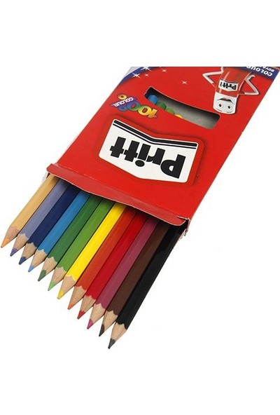 Pritt Boya Kalemi 12 Renk Tam Boy Karton Kutu Pritt Boya Kalemi 12 Renk Tam Boy Karton Kutu