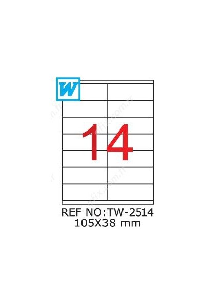 Tanex 105 x 38 Mm Laser Etiket Tw-2514 Tanex 105 x 38 Mm Laser Etiket Tw-2514