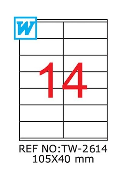 Tanex 105 x 40 Mm Laser Etiket Tw-2614 Tanex 105 x 40 Mm Laser Etiket Tw-2614