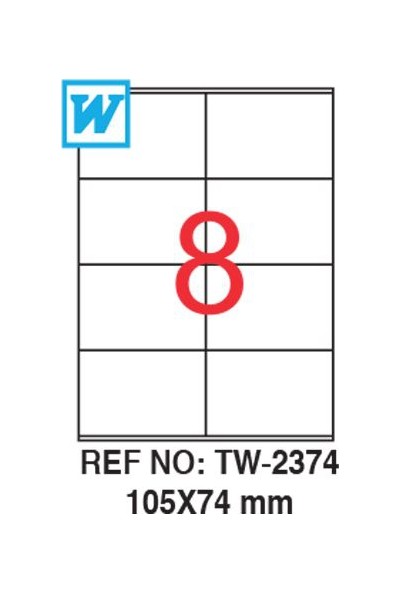 Tanex 105 x 74,25 Mm Laser Etiket Tw-2374 Tanex 105 x 74,25 Mm Laser Etiket Tw-2374