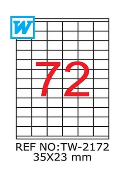 Tanex 35 x 23 Mm Laser Etiket Tw-2172