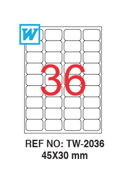 Tanex 45 x 30 Mm Laser Etiket Tw-2036 Tanex 45 x 30 Mm Laser Etiket Tw-2036