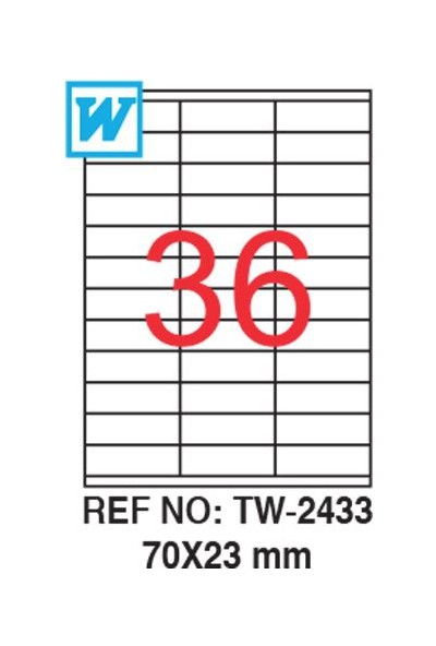 Tanex 70 x 23 Mm Laser Etiket Tw-2433 Tanex 70 x 23 Mm Laser Etiket Tw-2433