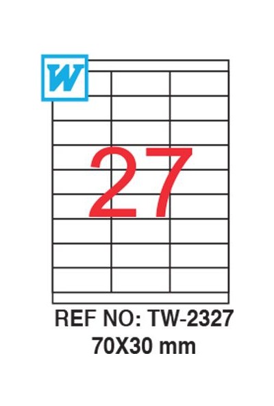 Tanex 70 x 30 Mm Laser Etiket Tw-2327 Tanex 70 x 30 Mm Laser Etiket Tw-2327
