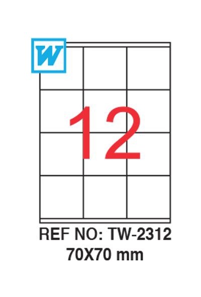Tanex 70 x 70 Mm Laser Etiket Tw-2312 Tanex 70 x 70 Mm Laser Etiket Tw-2312